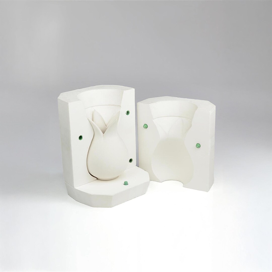 Tulip Plaster Mold: Handmade Ceramic Slip Casting Mold (15x8.5cm) - Etsy