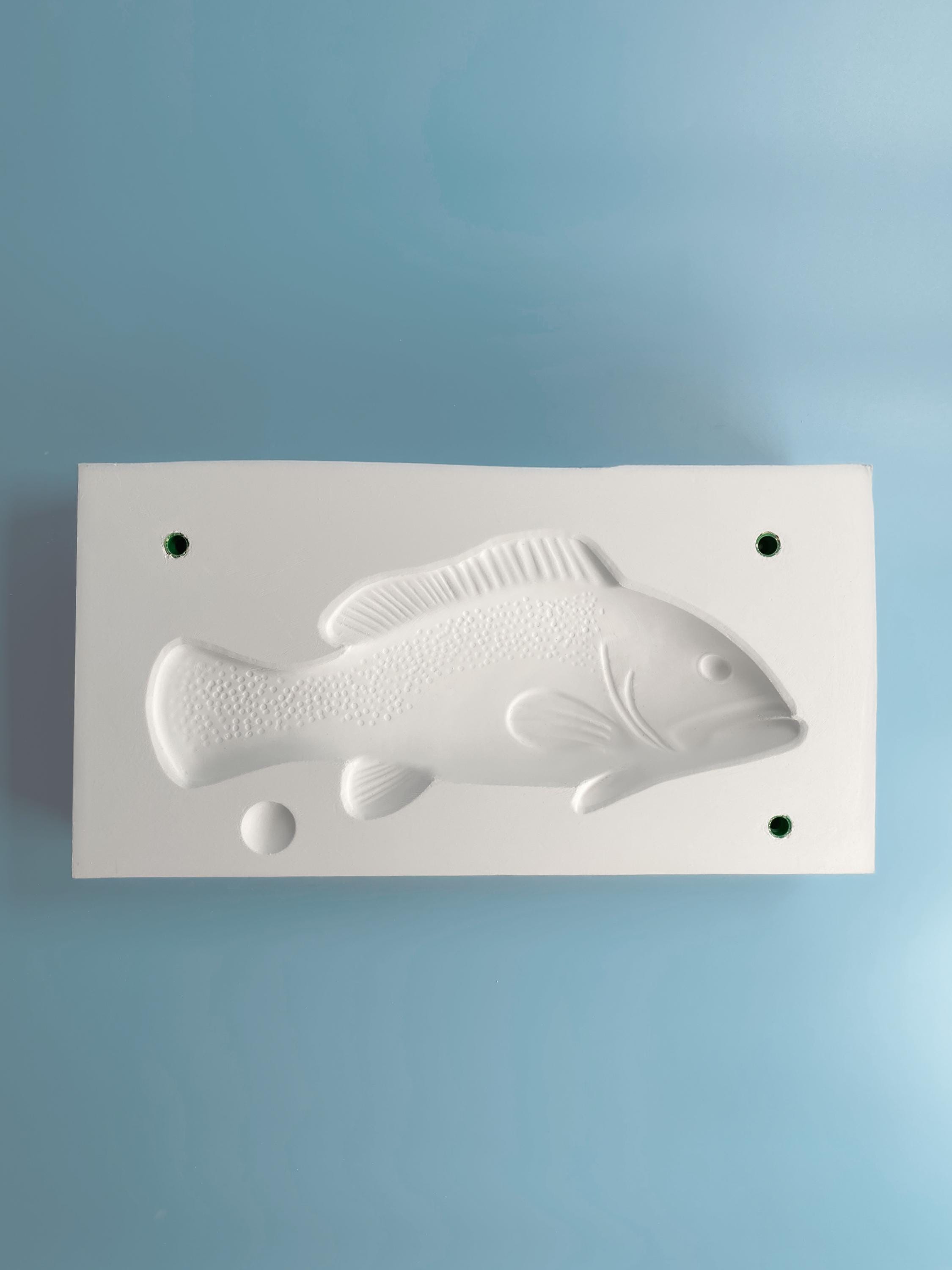 Trout Fish Plaster Casting Mold: Handmade Ceramic Wall Art (34 X 14 Cm ...