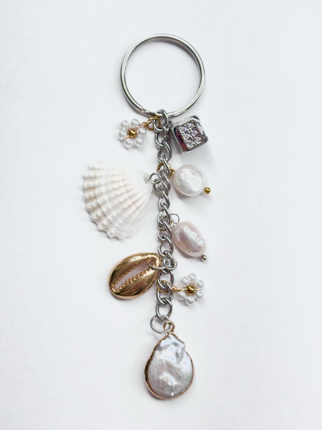 Decorative Pearl Keychain: Beach Purse Charm - Etsy