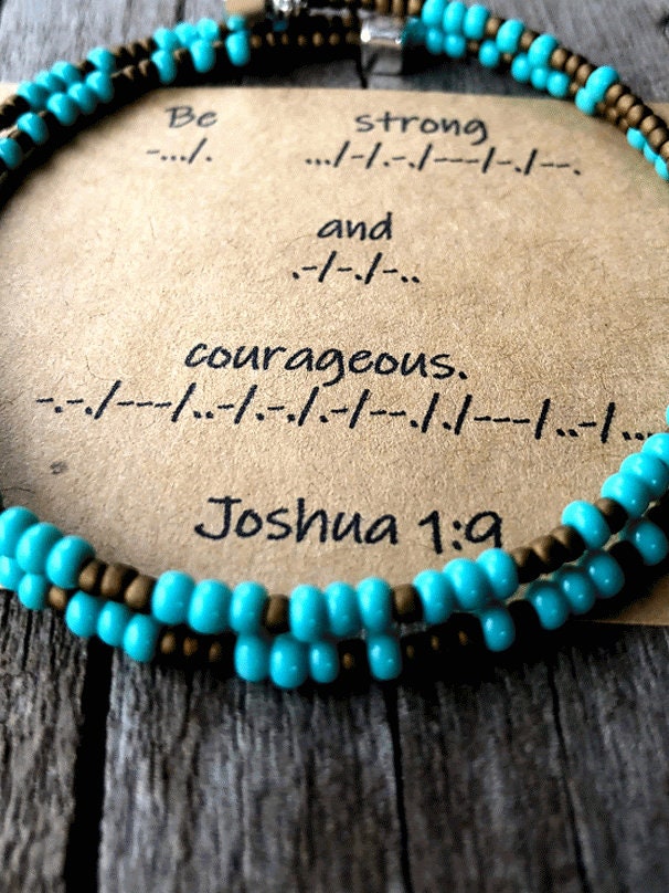Joshua 1:9 Morse Code Bracelet - Etsy