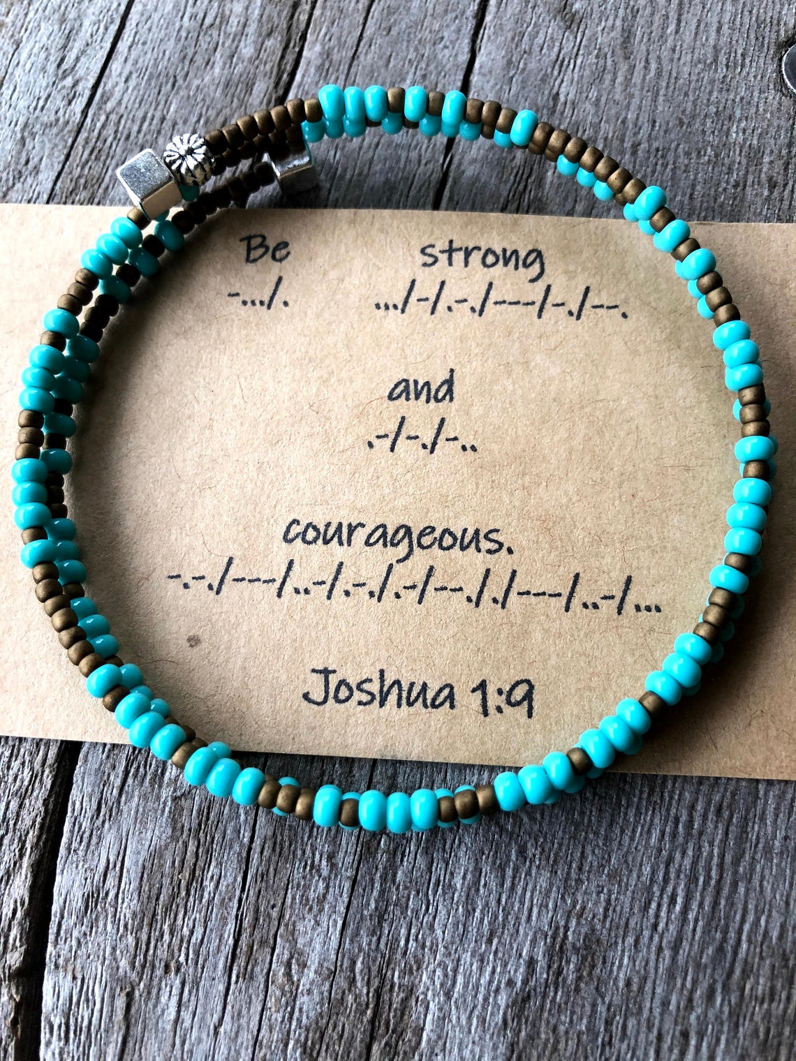 Joshua 1:9 Morse Code Bracelet - Etsy