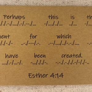 Esther 4:14 Morse Code Bible Verse Bracelet - Etsy