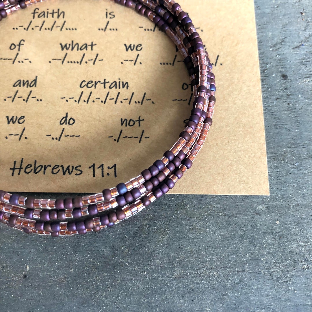 Hebrews 11:1 Morse Code Bible Verse Bracelet - Etsy