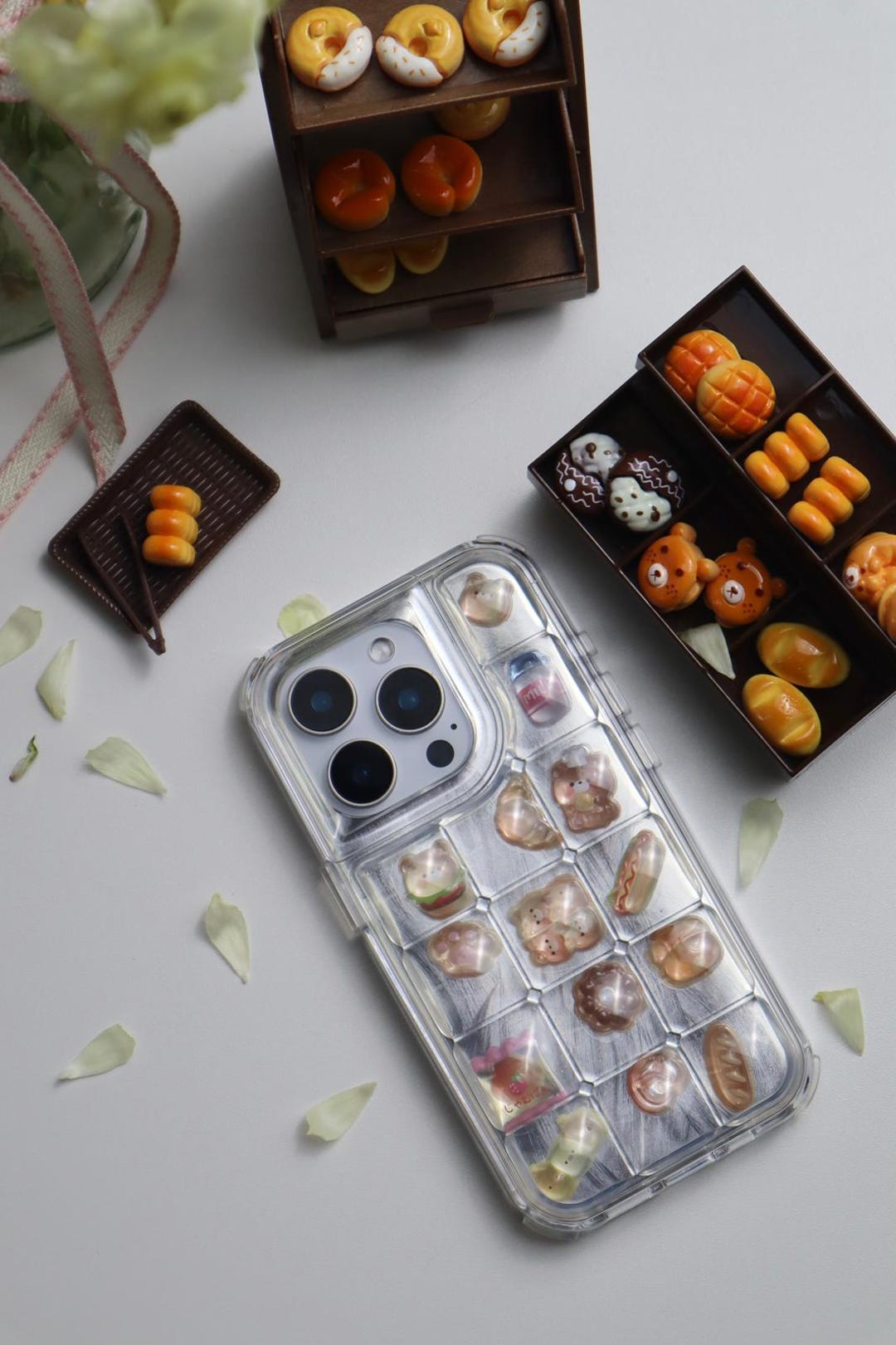 Bubble Case With Cute 3D Japanese Stickers, BONBON Drop Puffer Shaker ...