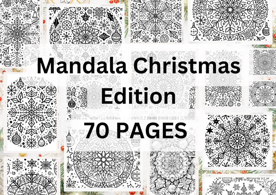 Festive Christmas Mandalas Coloring Book Unleash Your Holiday Magic ...