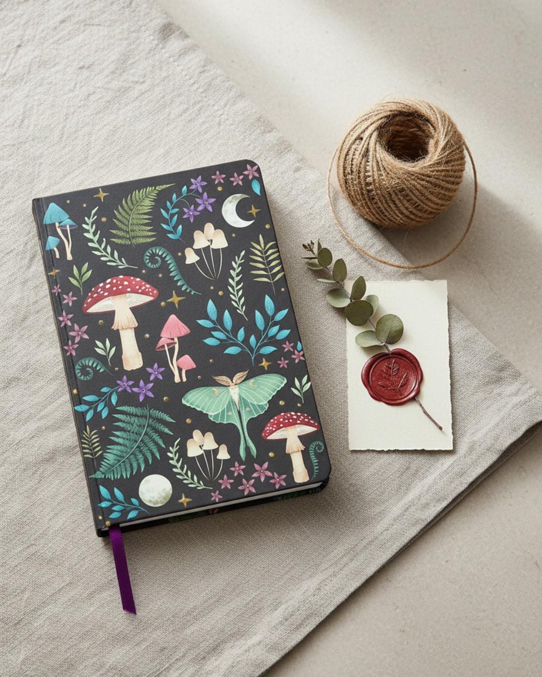 Mystical Mushroom & Butterfly Journal - Dark Forest A5 Notebook - Etsy