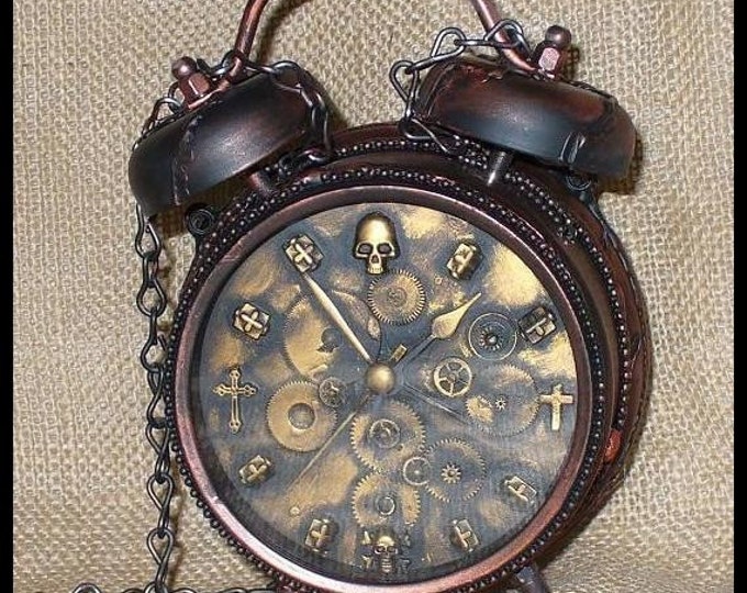 Steampunk Purse TIME TRAVEL Clock Watch Box Trunk Skull - Etsy