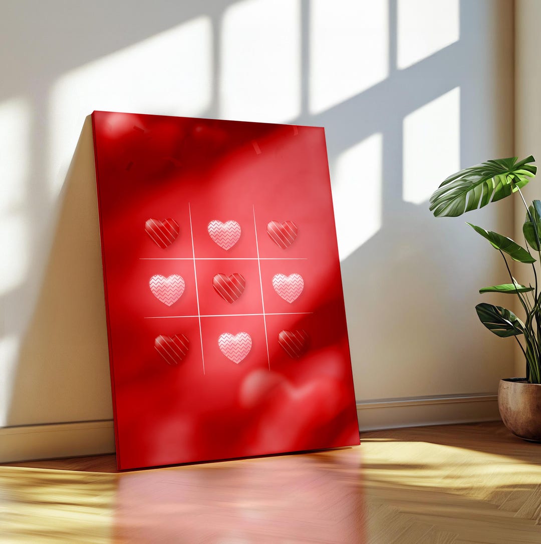 Valentine's Day Poster, Love Poster, Heart, Matte Canvas Print - Etsy