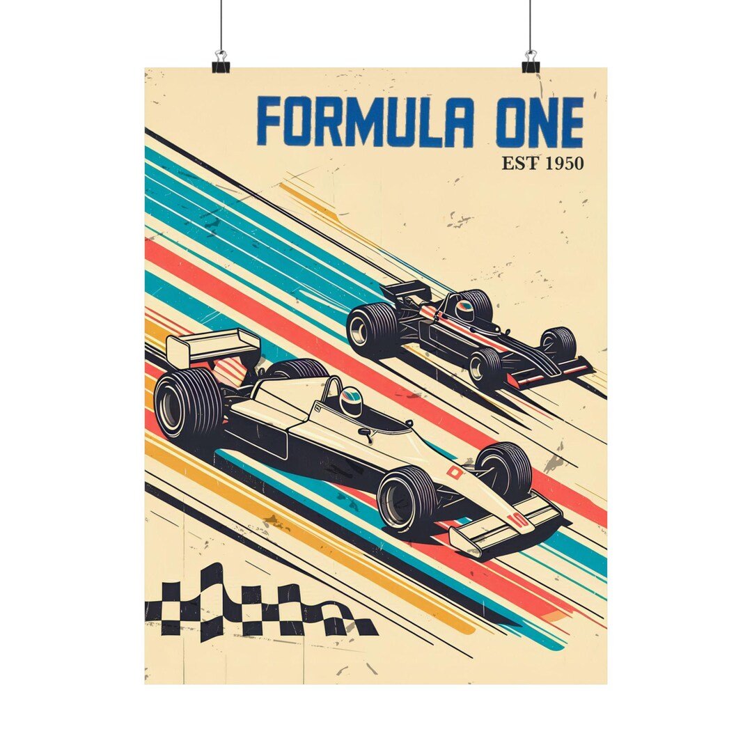 F1 Poster, Retro F1 Posters, 11"x14", 12"x16", 18"x24" - Etsy