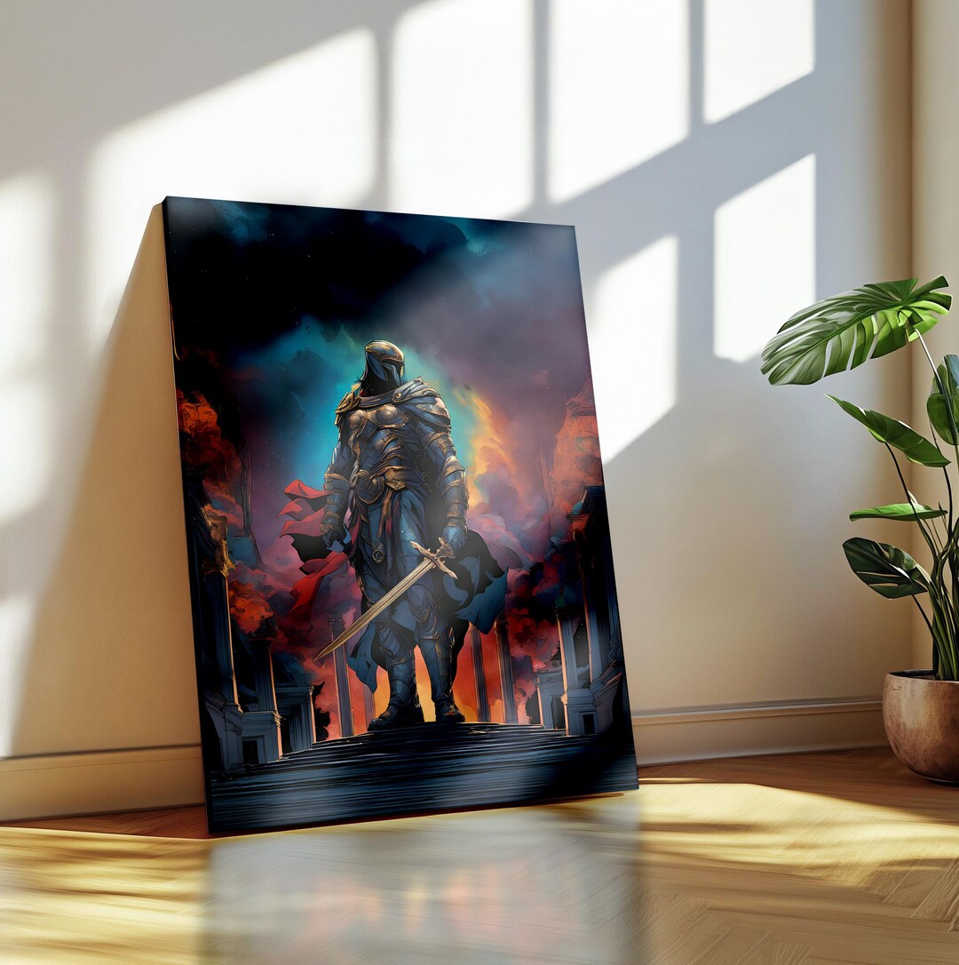 Warrior Poster, Guardian Poster, Matte Canvas Print - Etsy