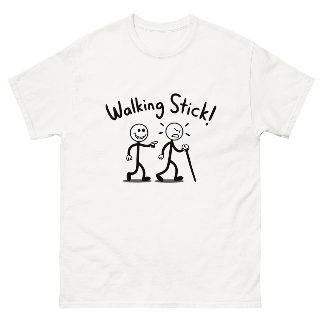 Funny Stickman T-shirt Walking Stick Shirt Stick People Shirt Adult ...