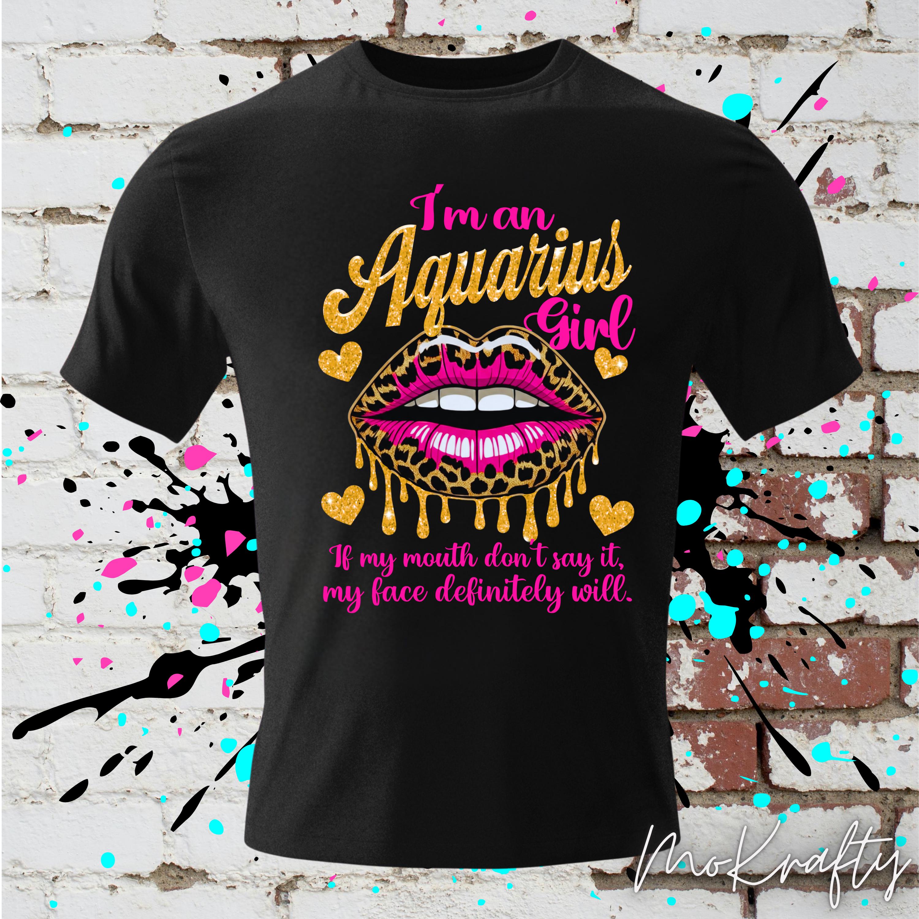 Aquarius Girl PNG | Sassy Zodiac Lips Art (digital Download) - Etsy