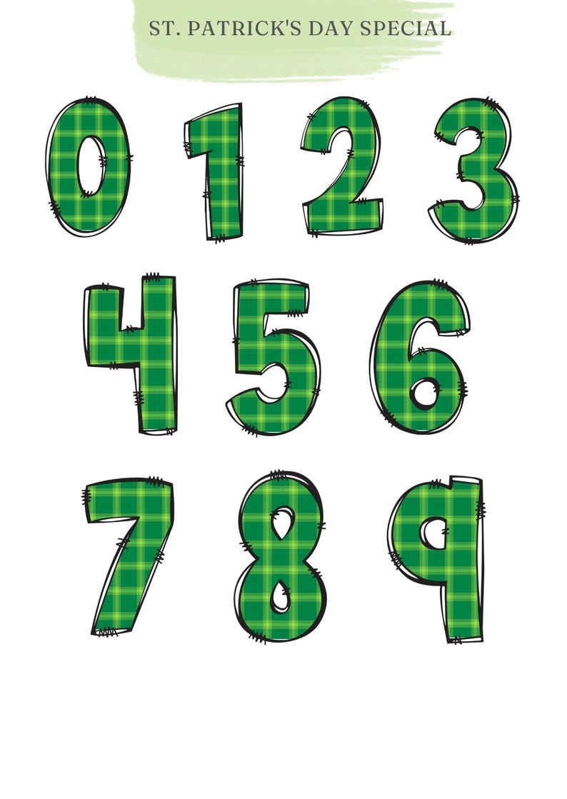St. Patrick's Day Alphabet Set - St Paddy Doodle Letters PNG Bundle ...