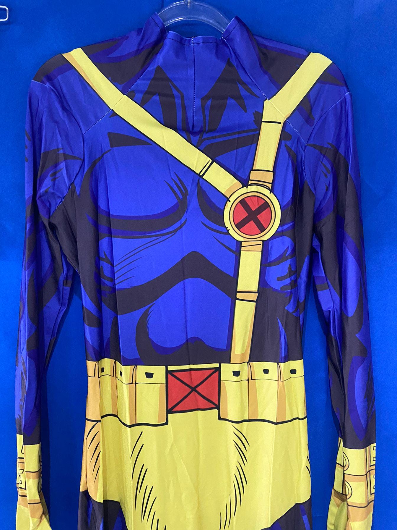 X-men Cyclops Blue Cosplay Costume Custom Jumpsuit Custom Made Bodysuit ...
