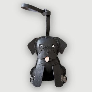 Personalized Leather Labrador Retriever Bag Charms and Keychains ...