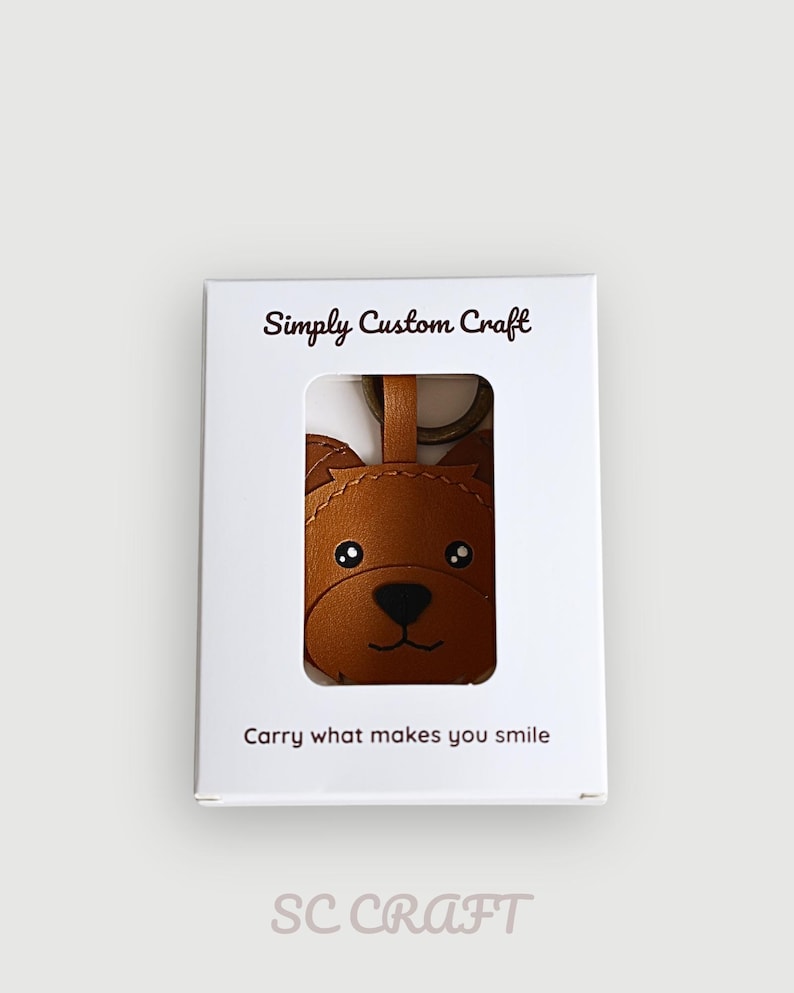 Handmade Leather Yorkshire Terrier Keychain, Yorkie Dog Charm - Etsy