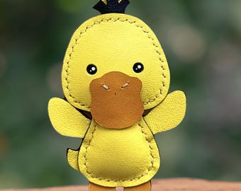 Corgi Puppy Leather Bag Charm, Leather Key Chain, Handmade Bag Charm ...