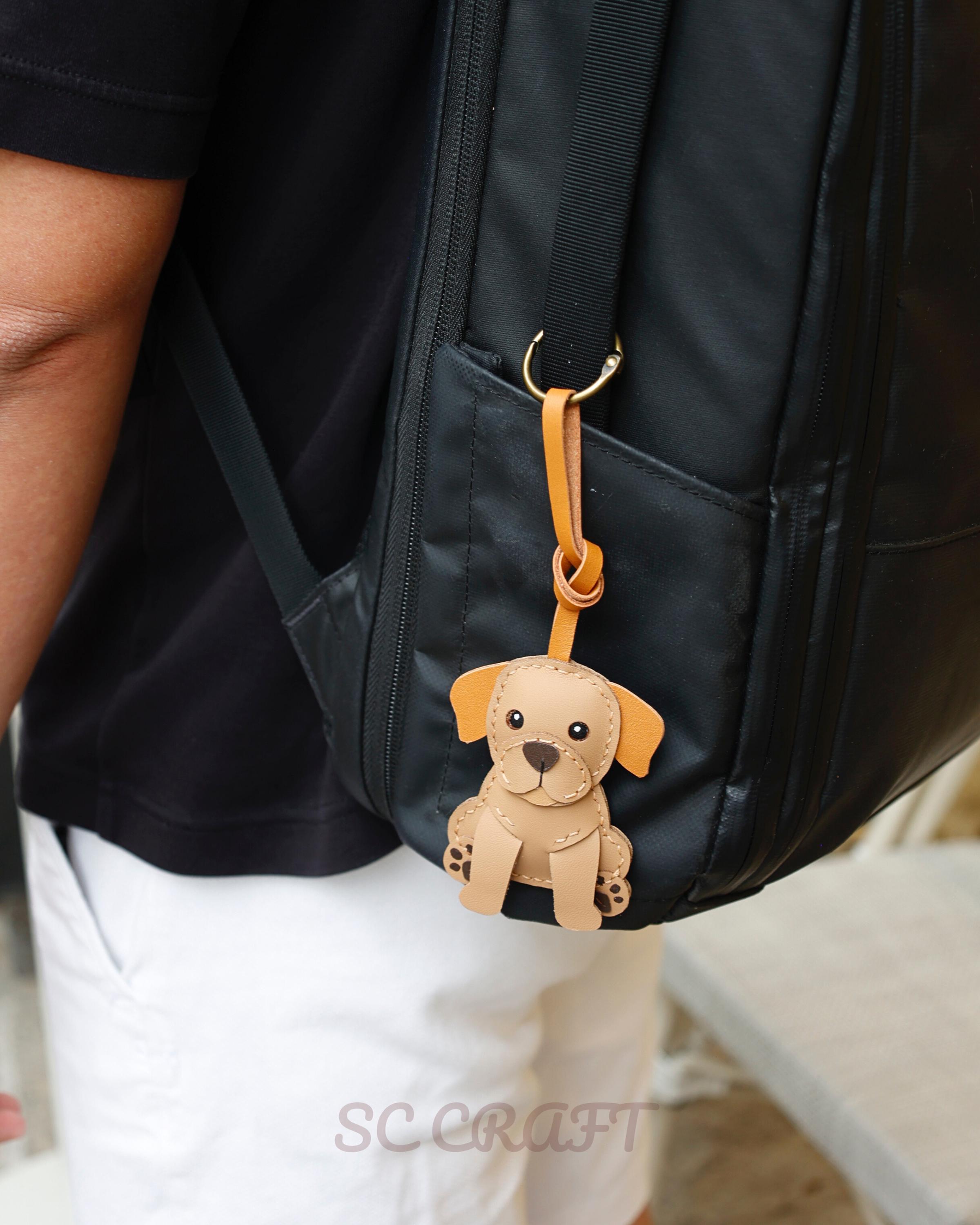 Personalized Leather Labrador Retriever Bag Charms and Keychains ...