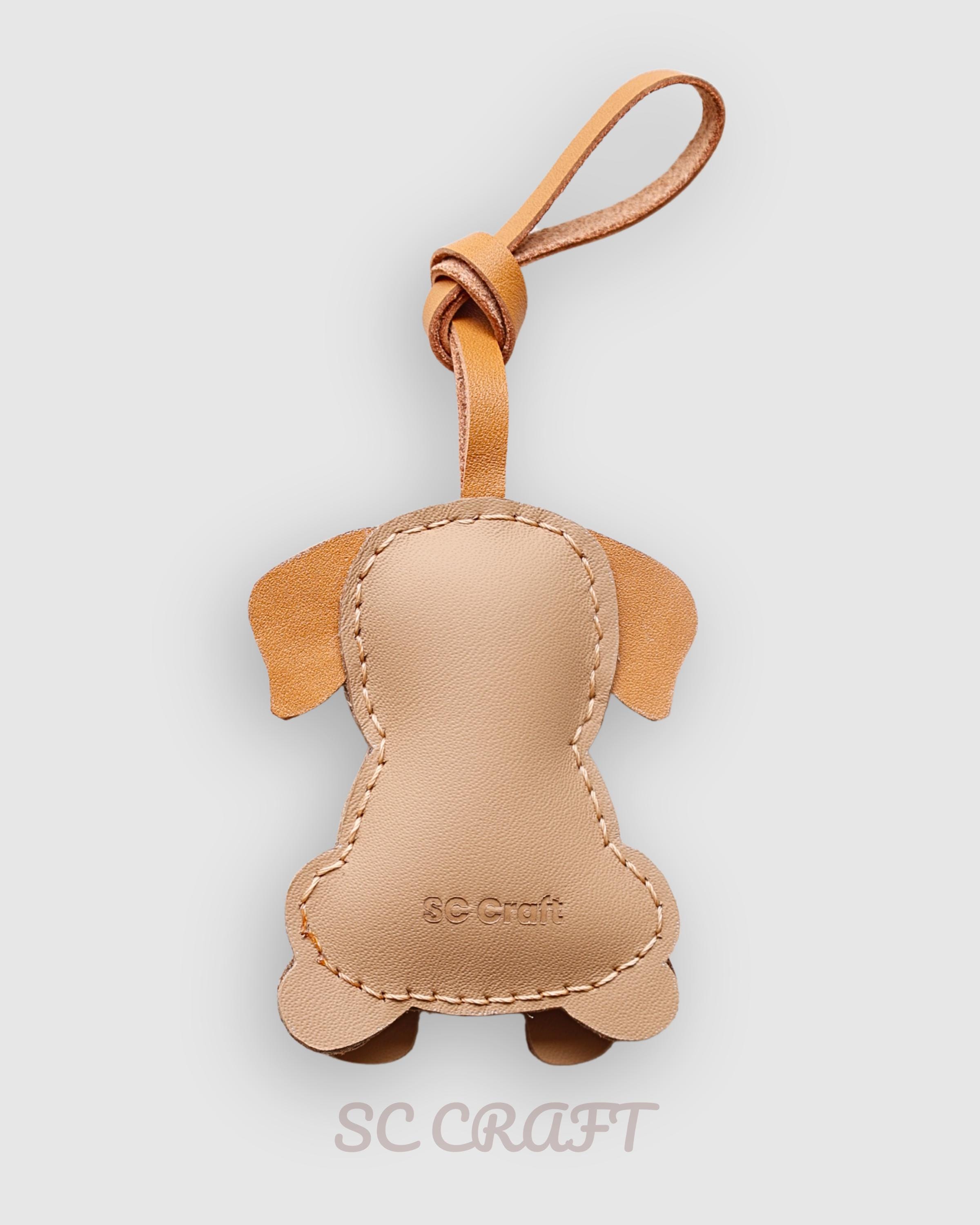 Personalized Leather Labrador Retriever Bag Charms and Keychains ...