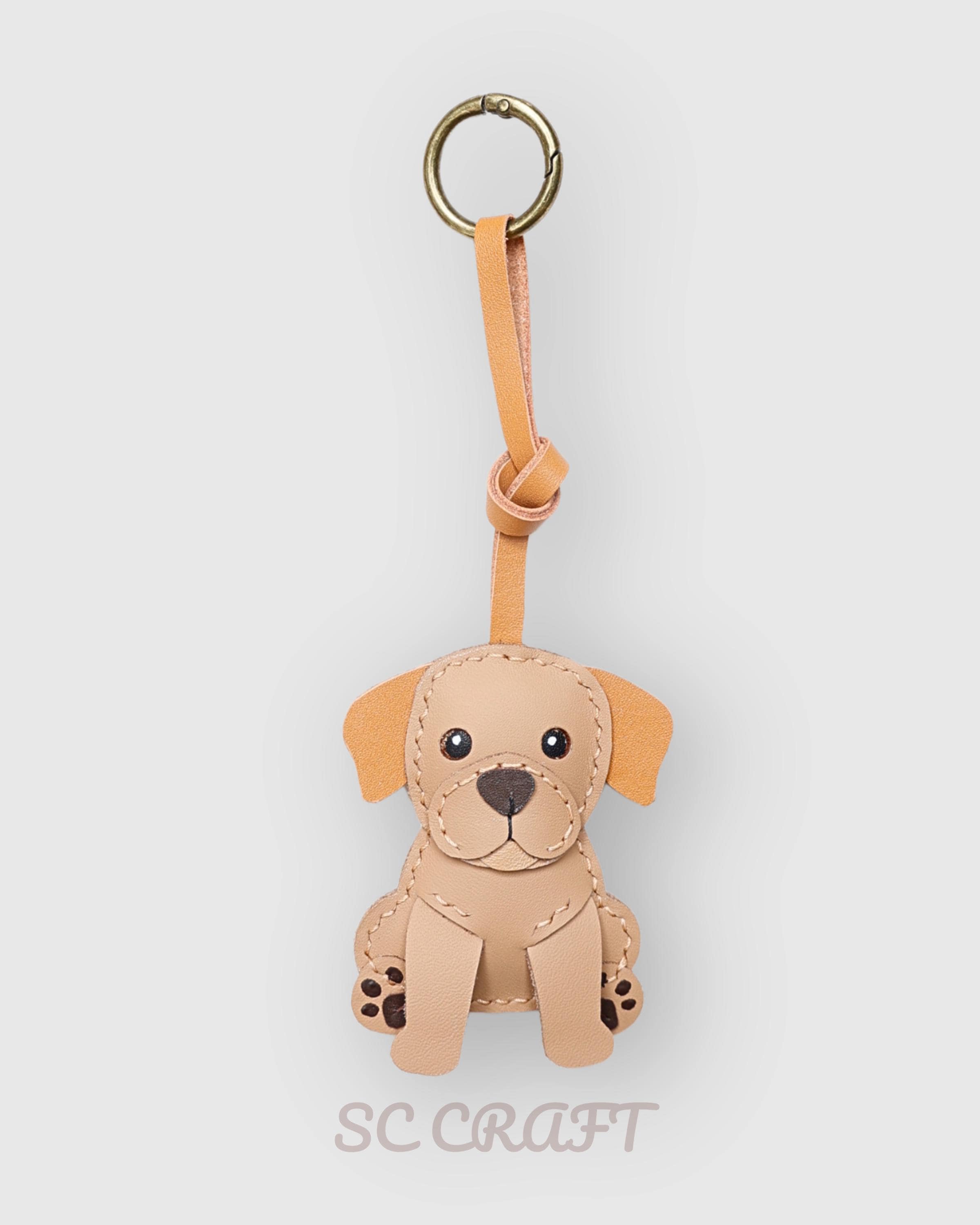 Personalized Leather Labrador Retriever Bag Charms and Keychains ...