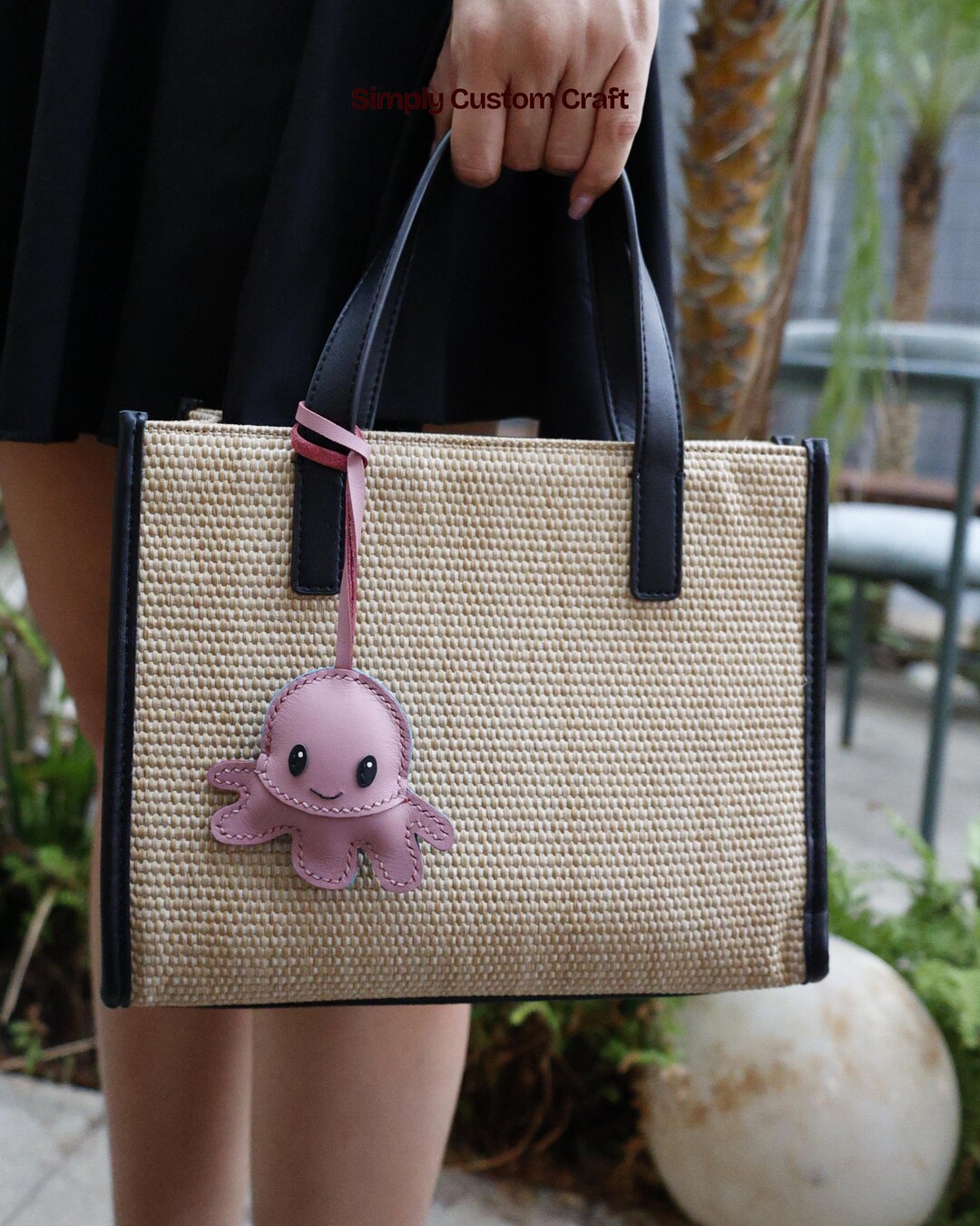 Reversible Octopus Leather Keychain | Happy and Angry Mood Charm | Cute ...