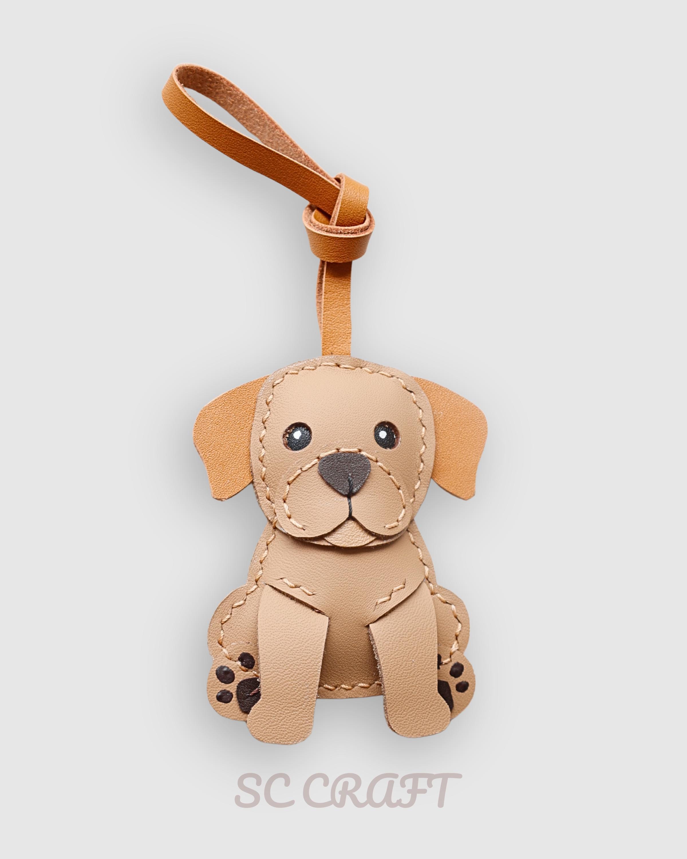 Personalized Leather Labrador Retriever Bag Charms and Keychains ...