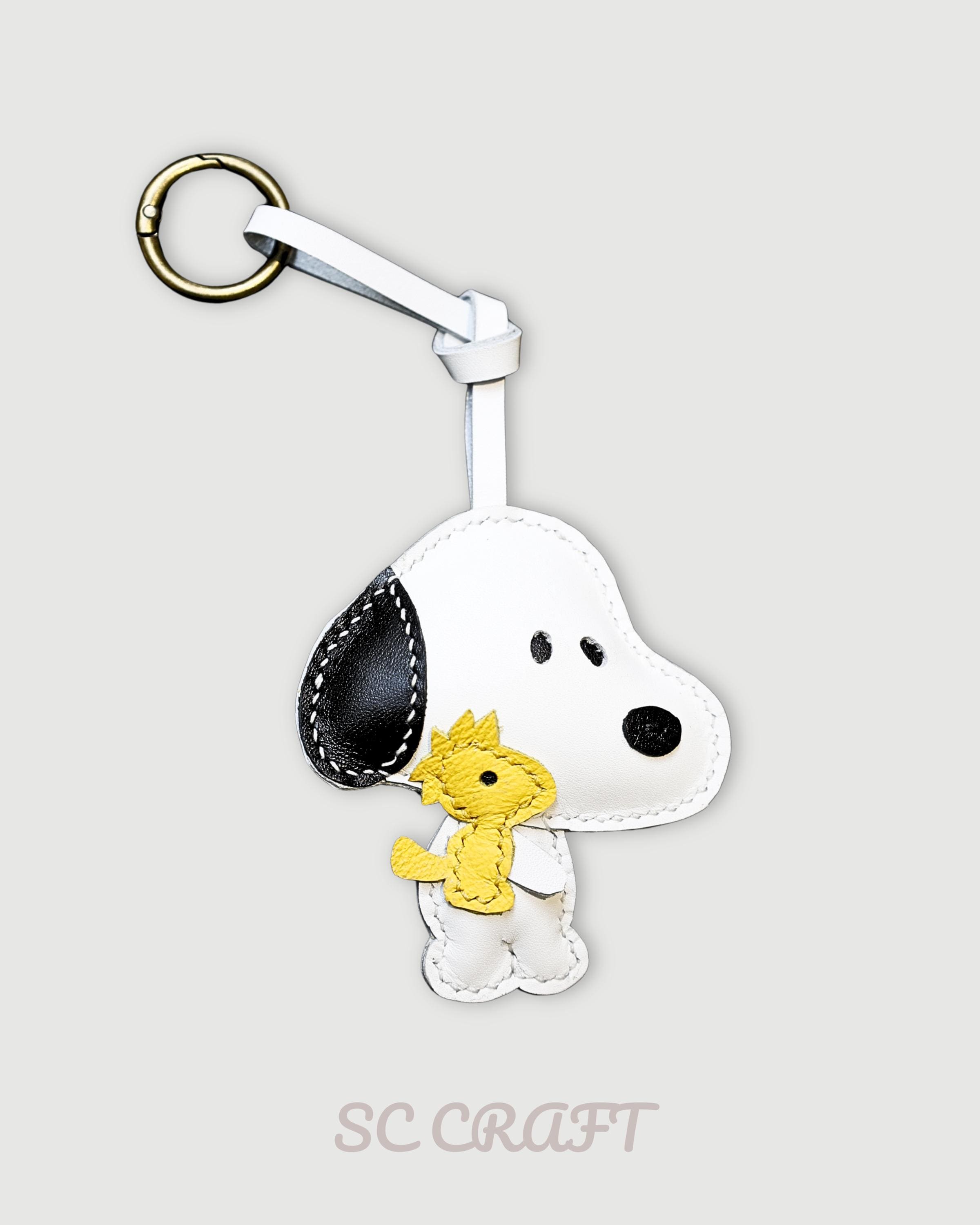 Adorable Dog Leather Bag Charm – Handmade Bag Accessory / Keychain - Etsy