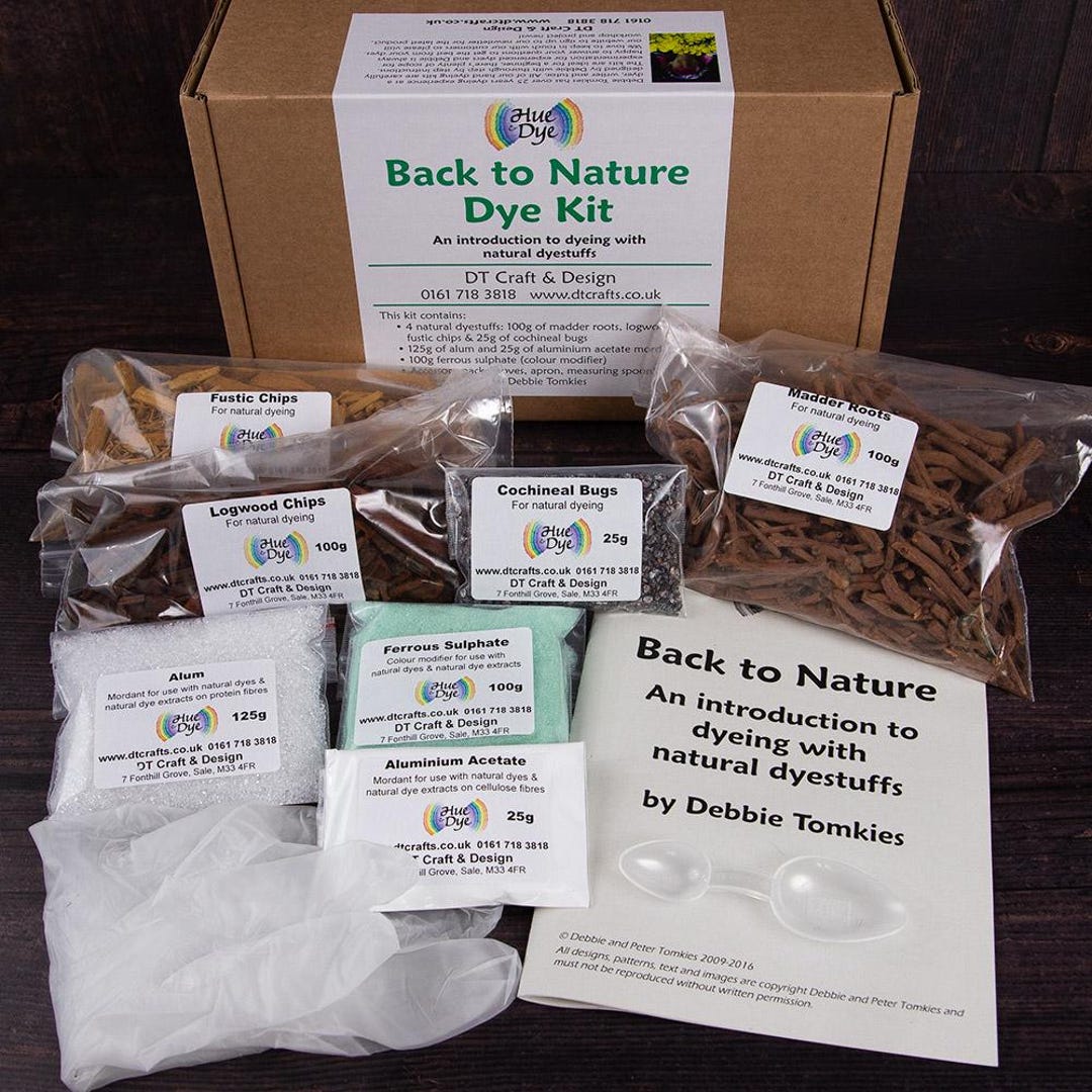 Beginner Natural Dye Kit – Madder, Goldenrod, Logwood & Cochineal - Etsy