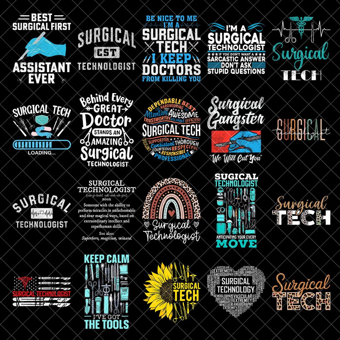 Surgical Technologist PNG Bundle, Surgical Tech Png, CST Sublimation ...
