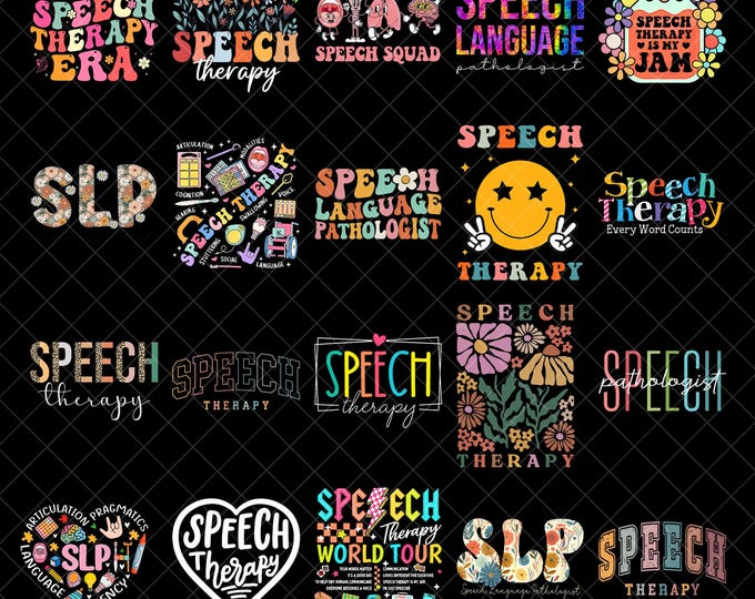 Speech Therapy Png Bundle, Speech Language Pathologist Work Png ...