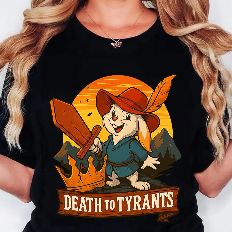 Retro 70S Skippy Rabbit Death to Tyrants Shirt PNG Bundle, Robin Hood ...