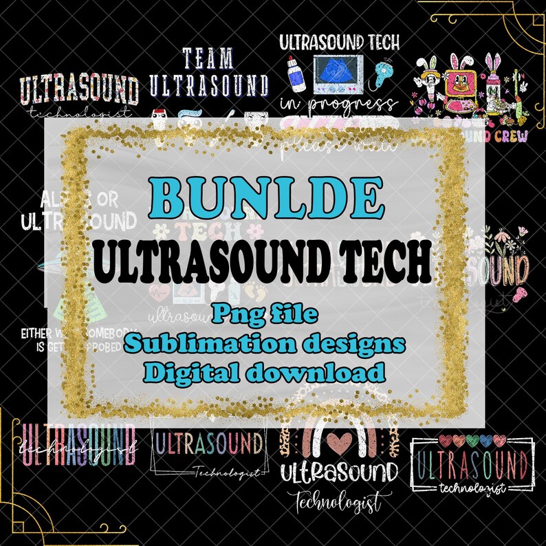 Ultrasound Tech PNG Bundle, Ultrasound Technologist Png, Wildflower ...