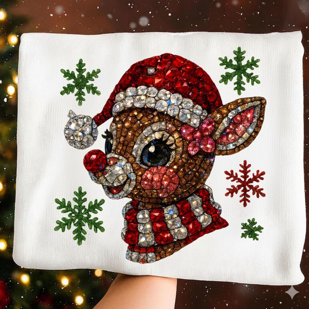 Rhinestone Reindeer Png, Bling Christmas Png, Sparkly Rhinestone ...