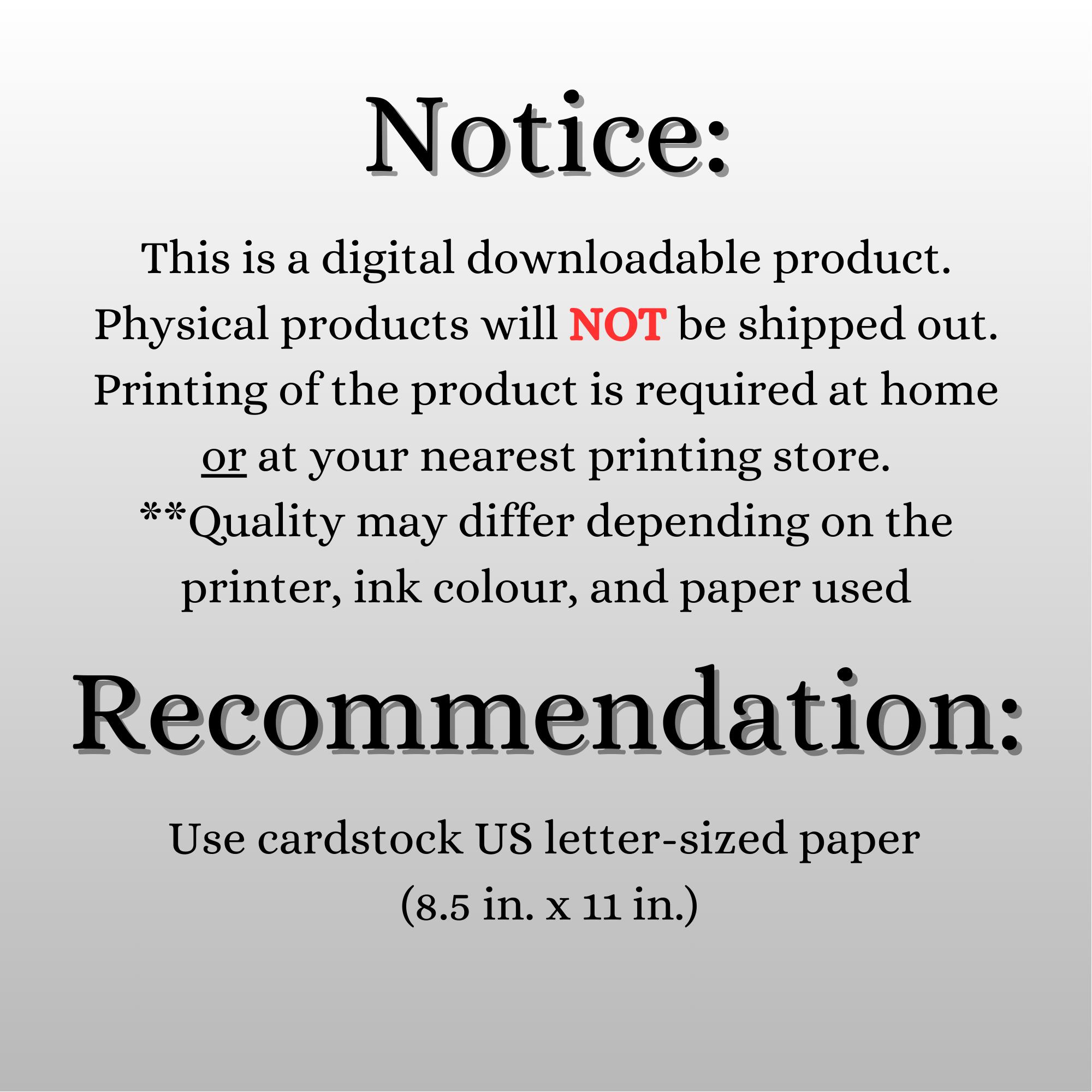 Missing Photocard Filler | Black Design | Digital Printable Binder ...