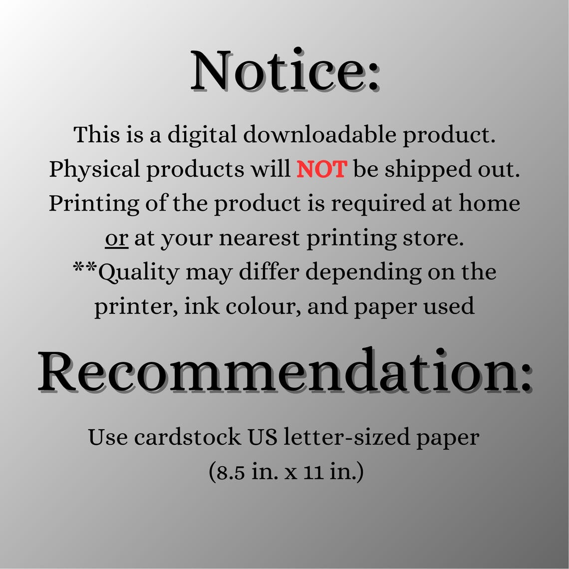 Missing Photocard Filler | Black Notebook Design | Digital Printable ...
