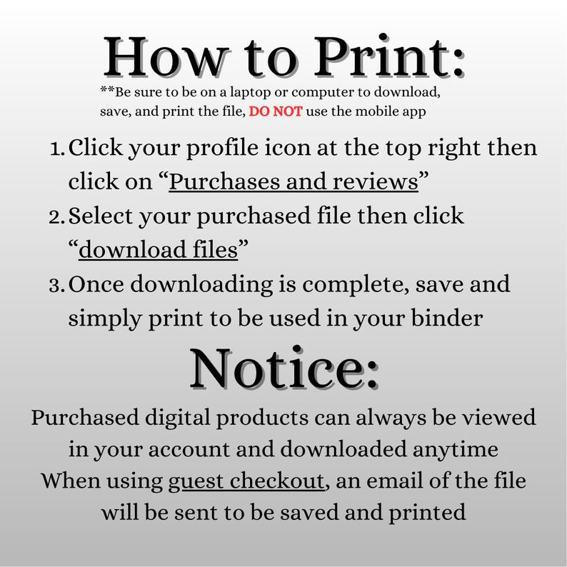 Missing Photocard Filler | Black Design | Digital Printable Binder ...