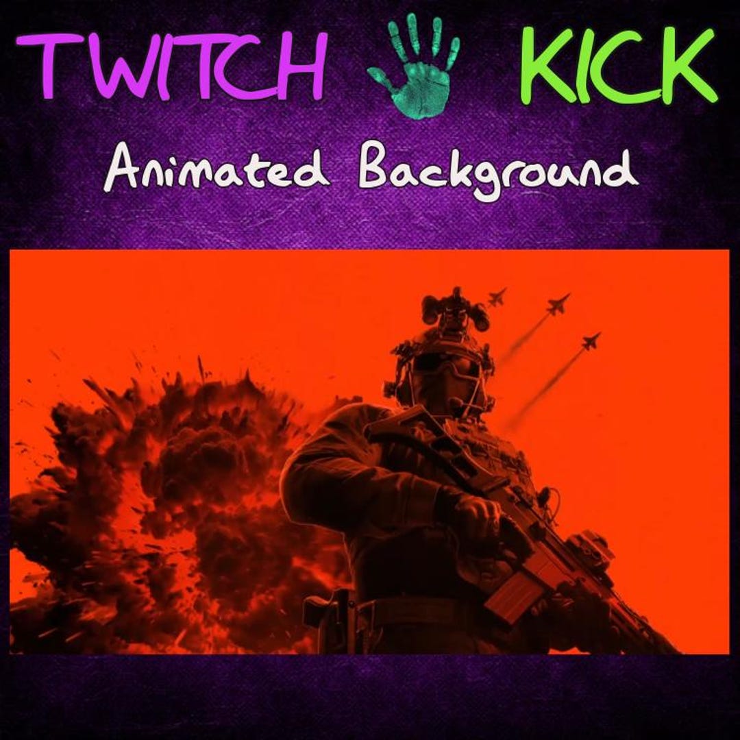 On the Battlefield Twitch / Kick Streaming Background, Animated ...