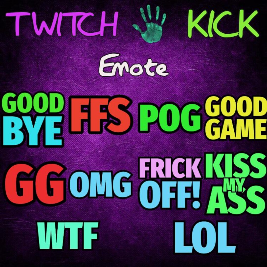 CHAT WORDS Twitch / Kick Streaming Background, Animated, Overlay, Emote ...