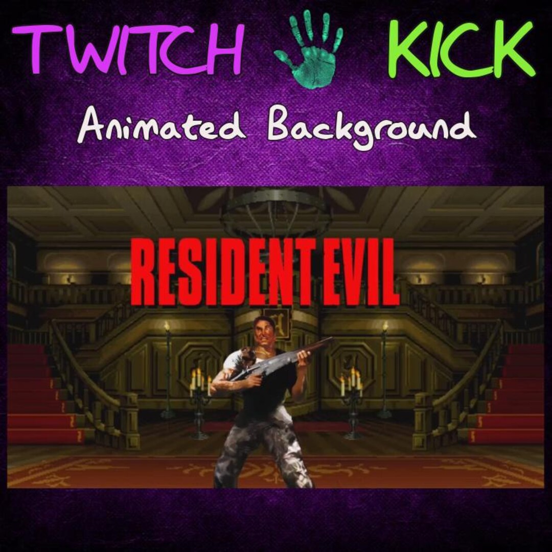 Resi Evil Original + FREE Emote Twitch / Kick Streaming Background ...