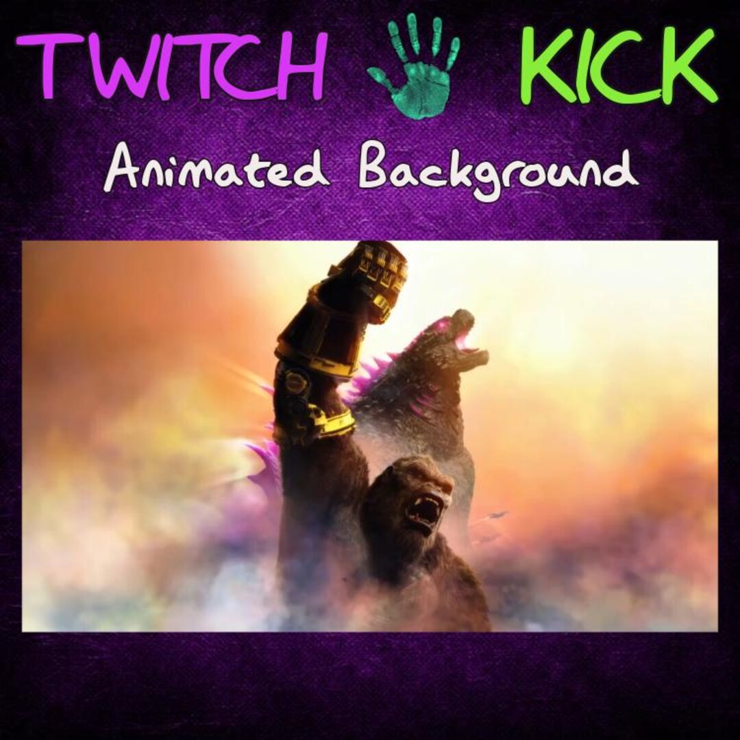 Kong Zilla Twitch / Kick Streaming Background, Animated, Overlay, Emote ...