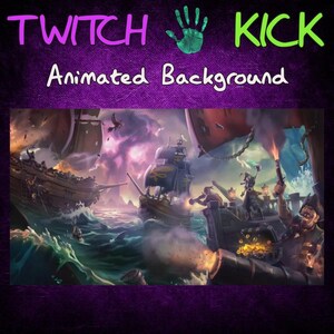 Pirate Twitch / Kick Streaming Background, Animated, Overlay, Emote - Etsy