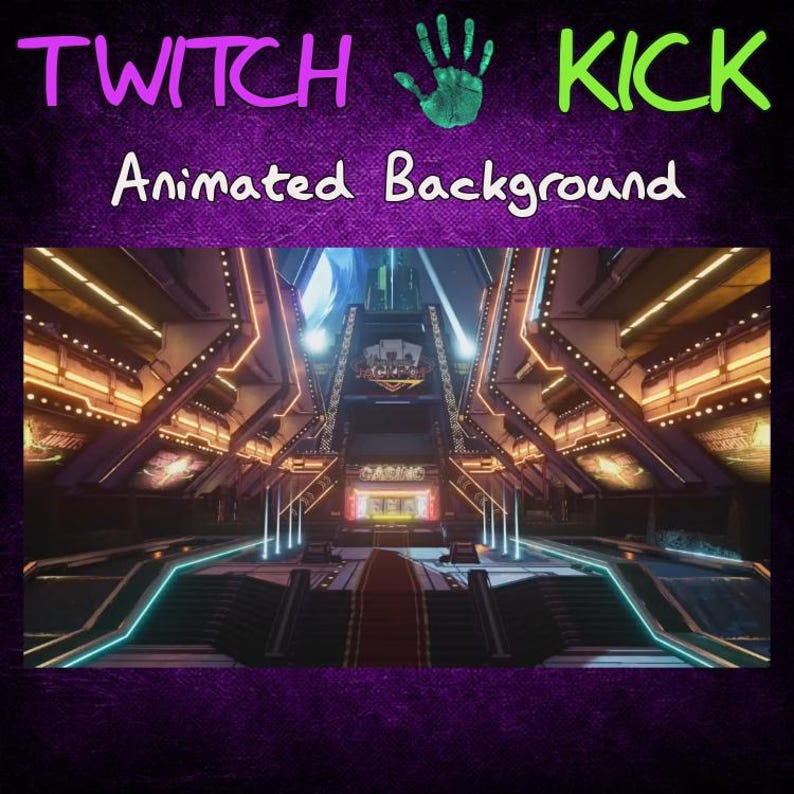 Casino Twitch / Kick Streaming Background, Animated, Overlay, Emote - Etsy