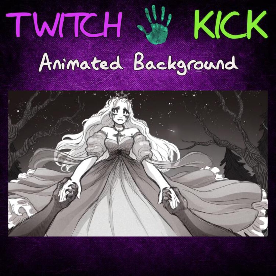 Princess Slay Twitch / Kick Streaming Background, Animated, Overlay ...