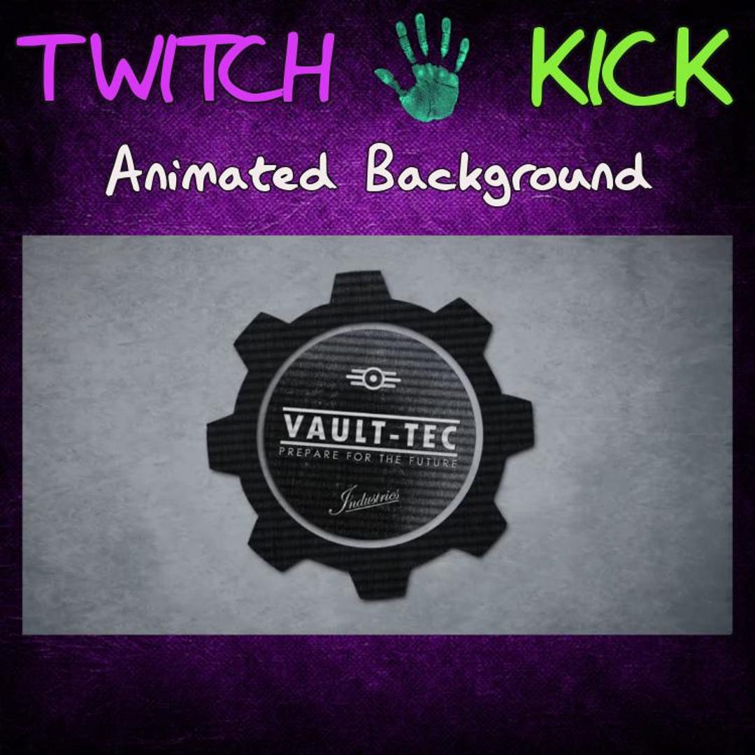 Fallout Twitch / Kick Streaming Background, Animated, Overlay, Emote - Etsy