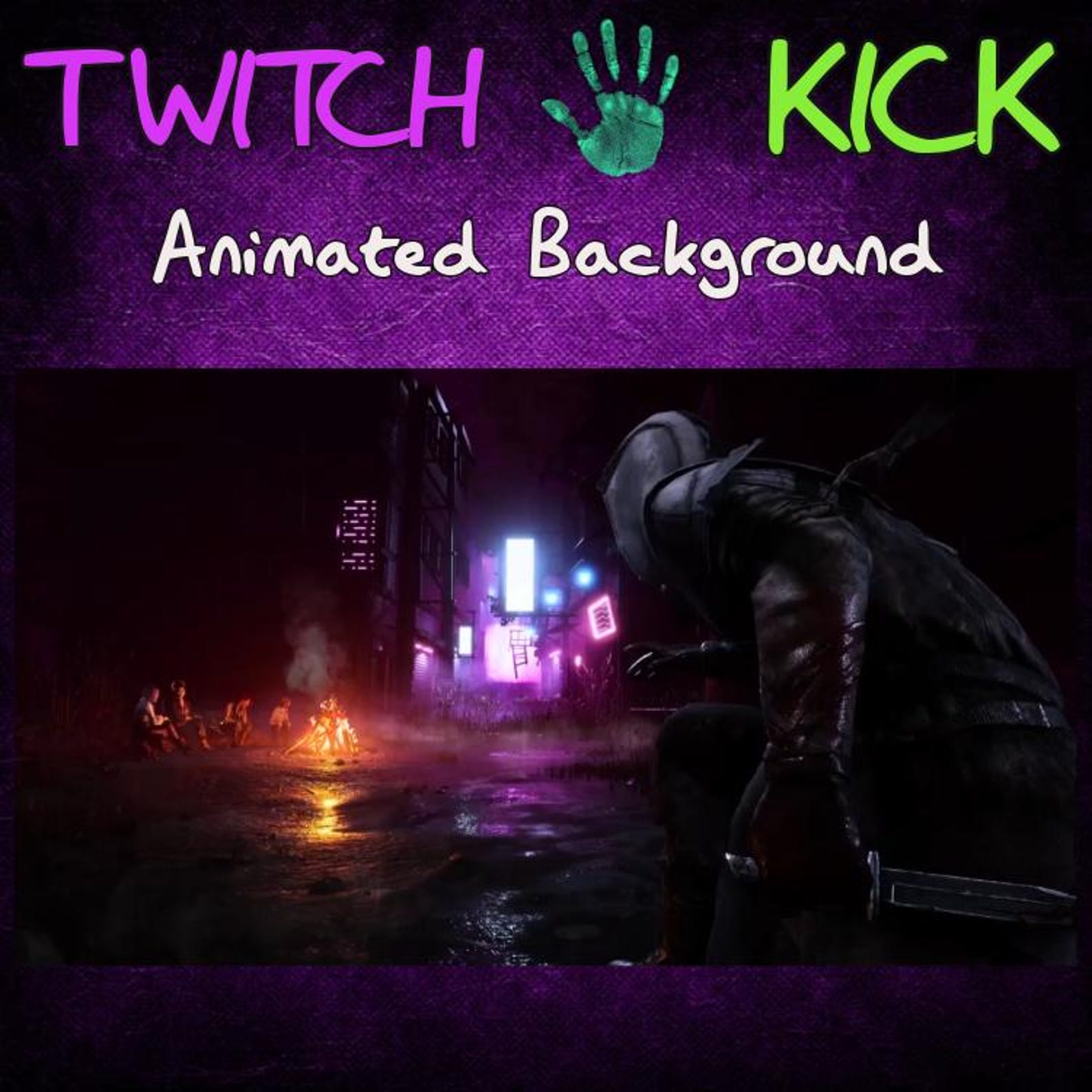 Fire DBD Killer + FREE Emote Pack Twitch / Kick Streaming Background ...
