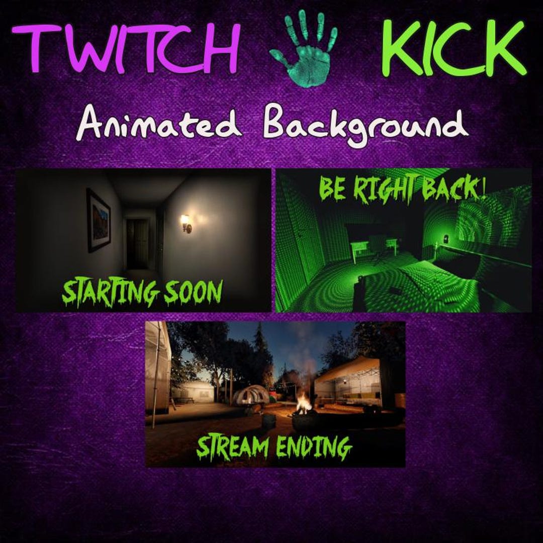 Phas Twitch / Kick Streaming Background, Animated, Overlay, Emote ...