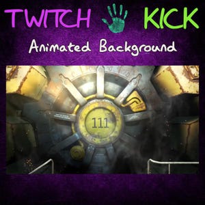 Fallout Vault + FREE Emote Twitch / Kick Streaming Background, Animated ...