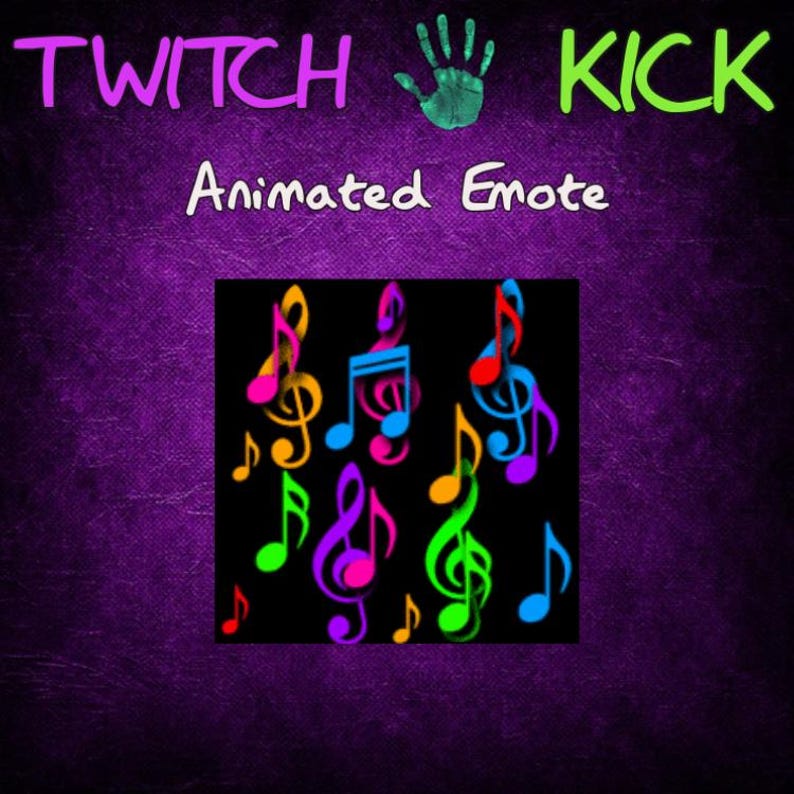 Music Notes Twitch / Kick Streaming Background, Animated, Overlay ...