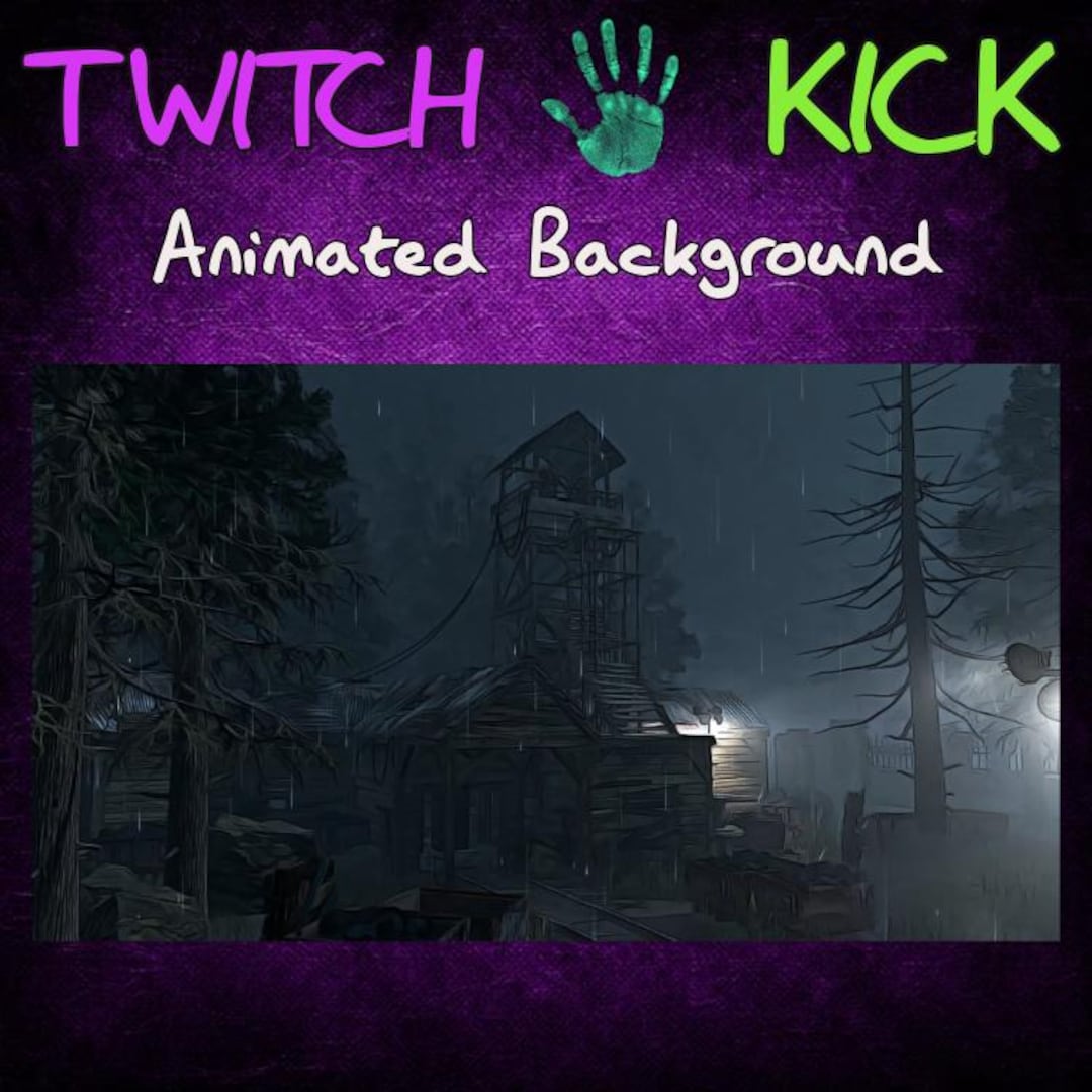 Rain DBD + FREE Emote Pack Twitch / Kick Streaming Background, Animated ...
