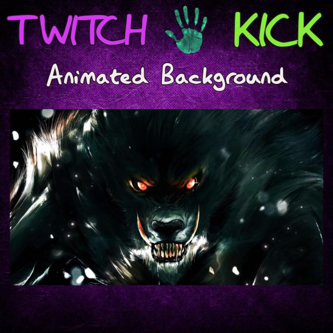 Werewolf FREE Screen Twitch / Kick Streaming Background, Animated ...